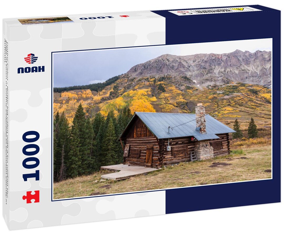 Noah Jigsaw Puzzle Gothic Cabin - Rustic Log Cabin With a Tin Roof on ...