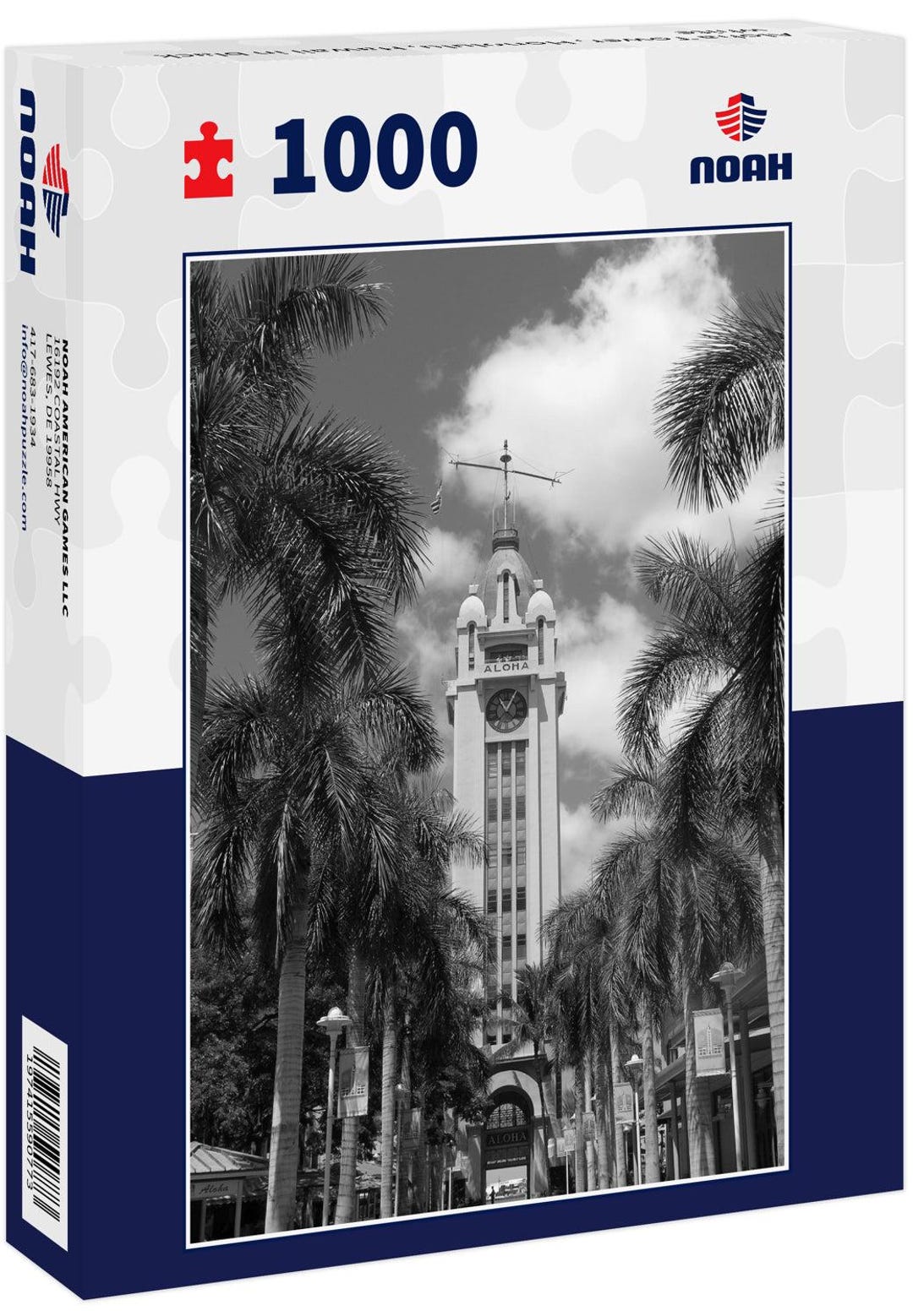 Noah Jigsaw Puzzle Aloha Tower, Honolulu, Hawaii 1000pc Puzzleblack and ...