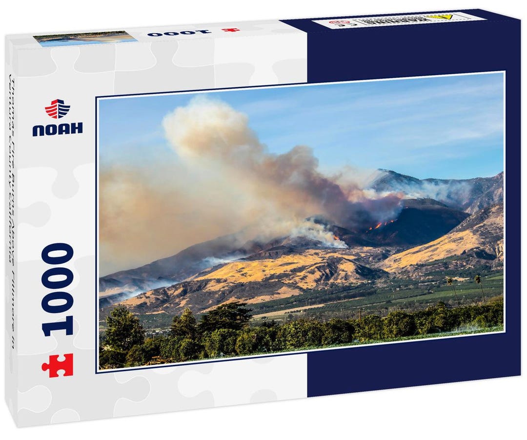 Noah Jigsaw Puzzle Thomas Fire Burns Above Fillmore in Ventura County ...