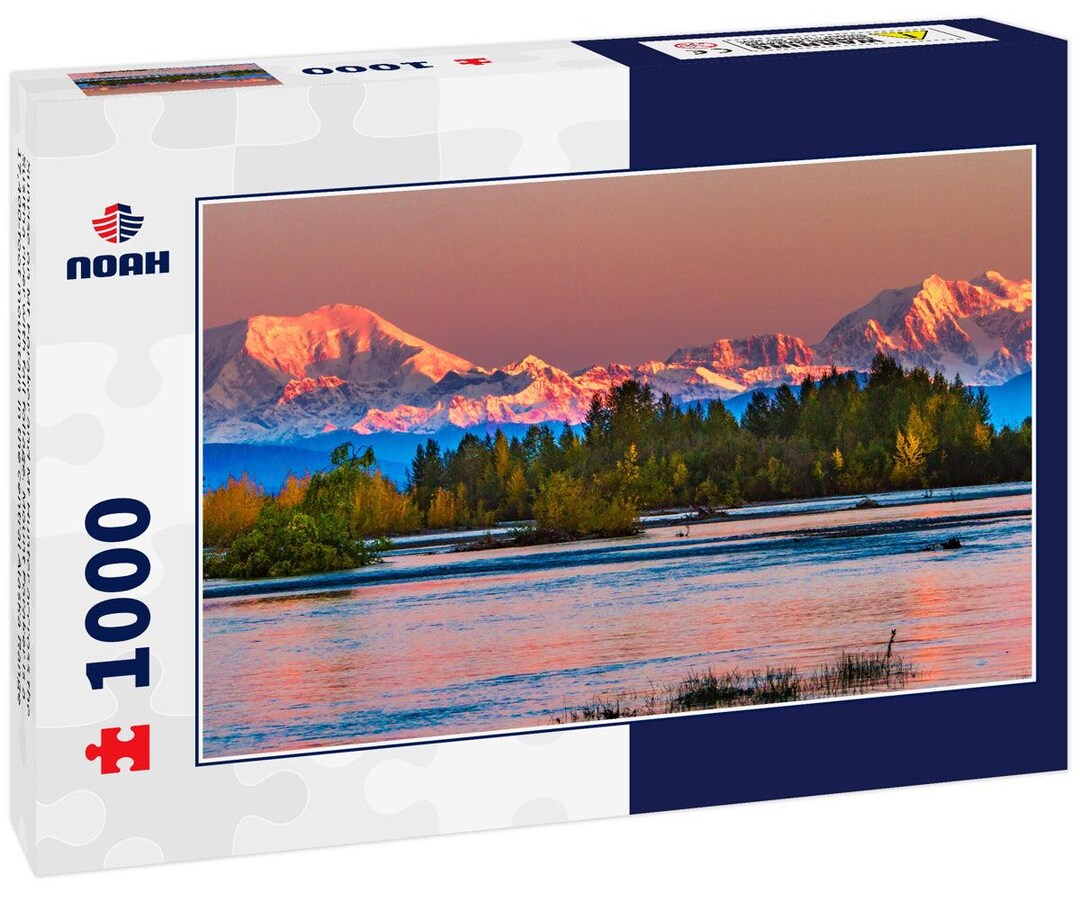 Noah Jigsaw Puzzle Sunrise on Mt Foraker and Mt Hunter Accross the ...