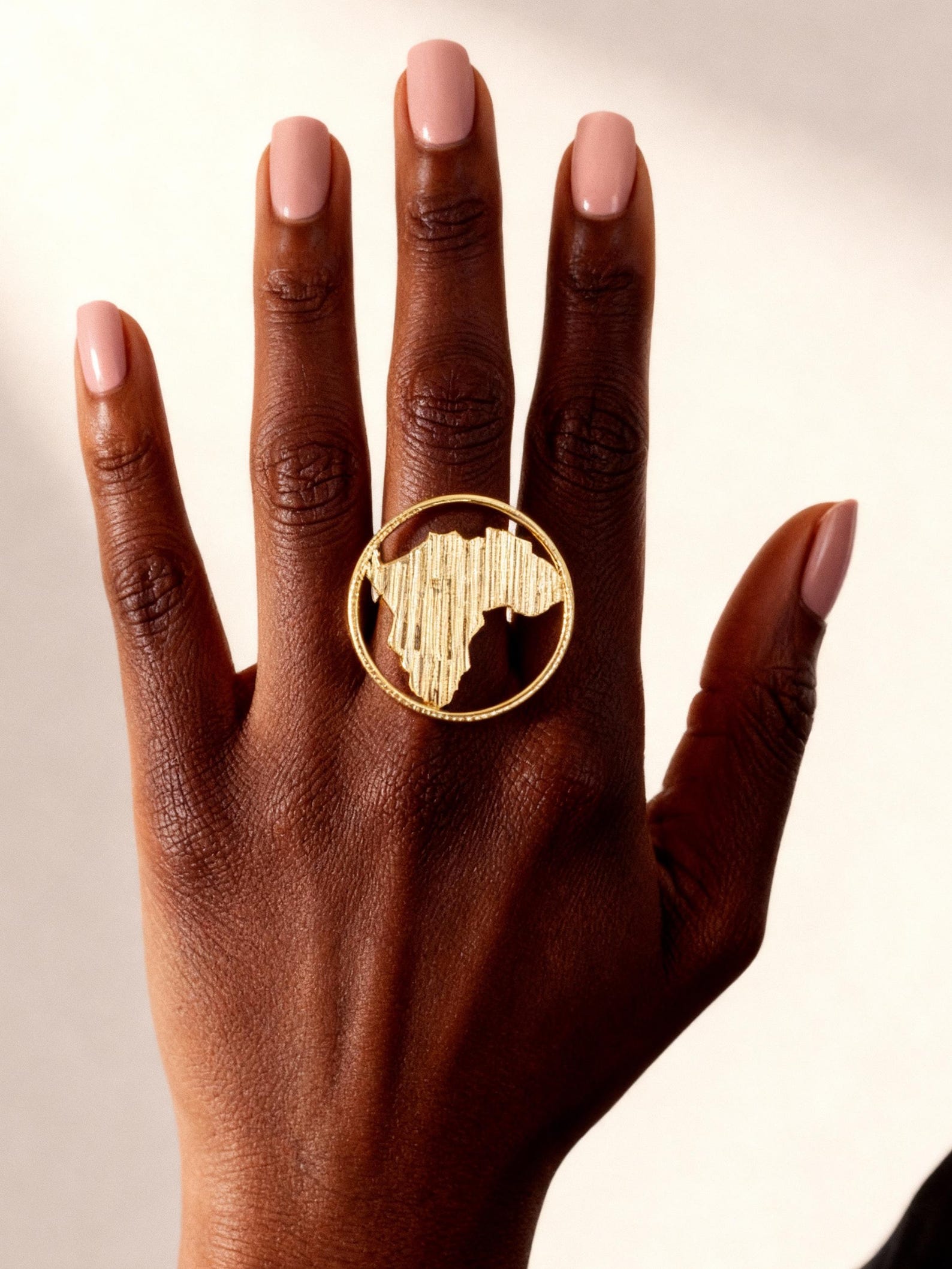 18k Gold Plated Africa Map Ring by Berryredgals • Afrocentric Statement ...