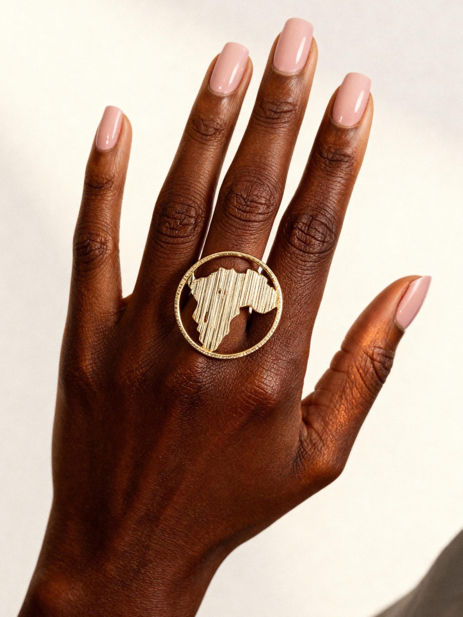 18k Gold Plated Africa Map Ring by Berryredgals • Afrocentric Statement ...