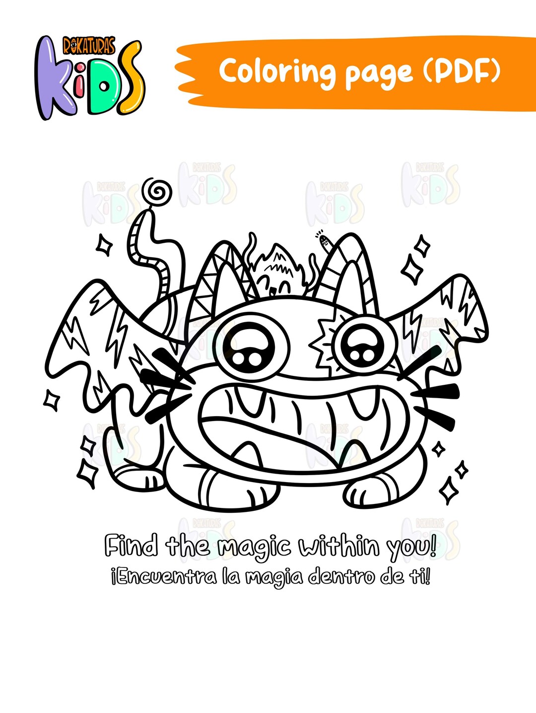 Find the Magic Within You Coloring Sheet: Bilingual Spanish/english ...
