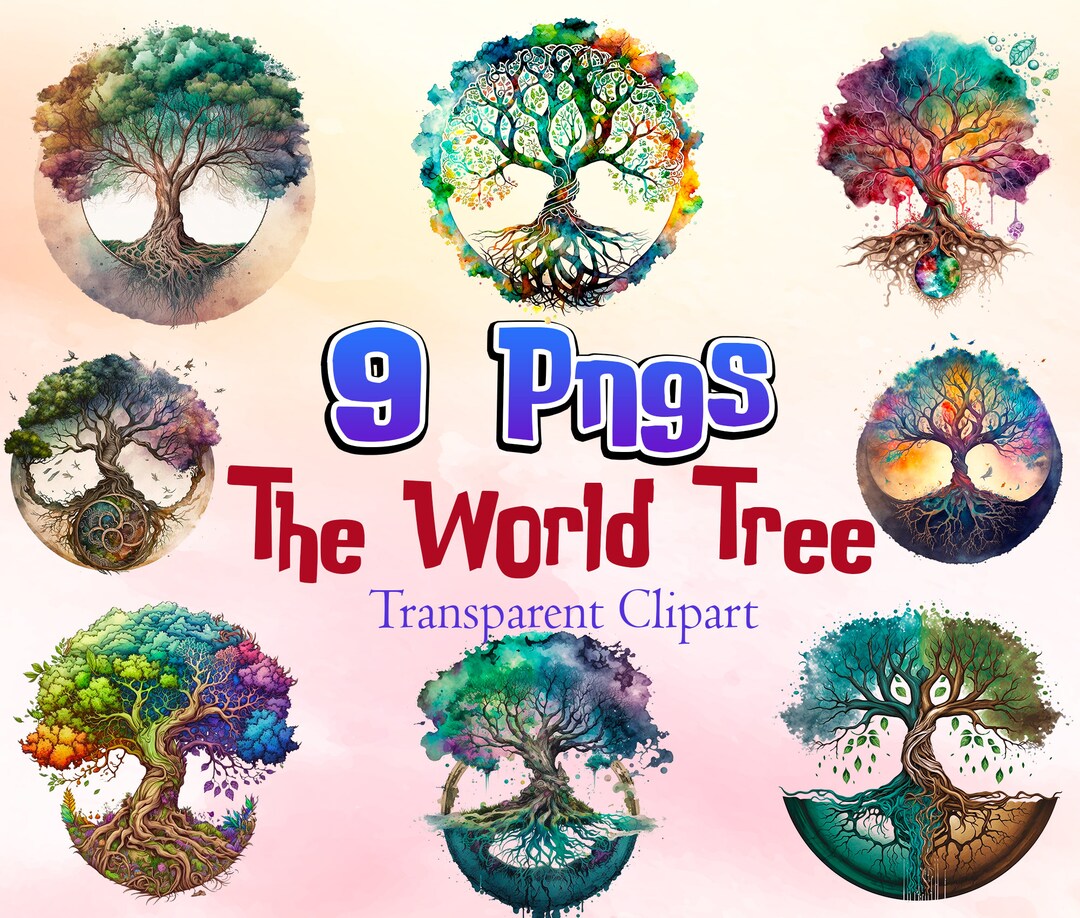 9 Designs the World Tree Bundle Png, the World Tree Png, the World Tree ...