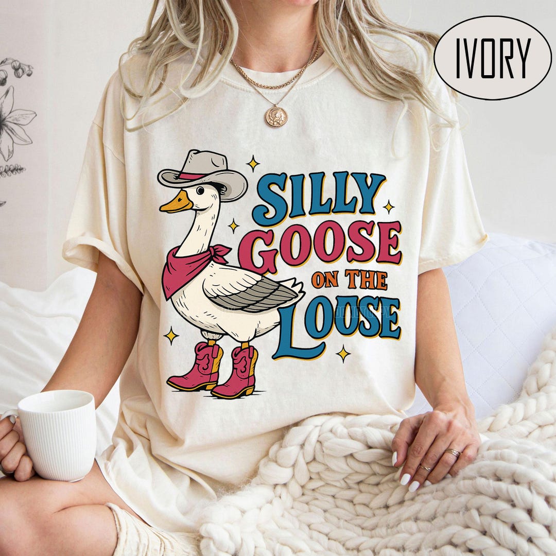 Silly Goose on the Loose Png, Silly Goose Png, Funny Cowboy Goose Png ...
