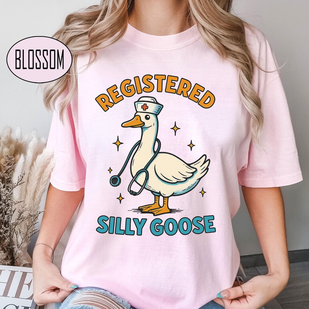 Registered Silly Goose Png, Glitter Doctor Goose Png, Retro Nurse Goose ...