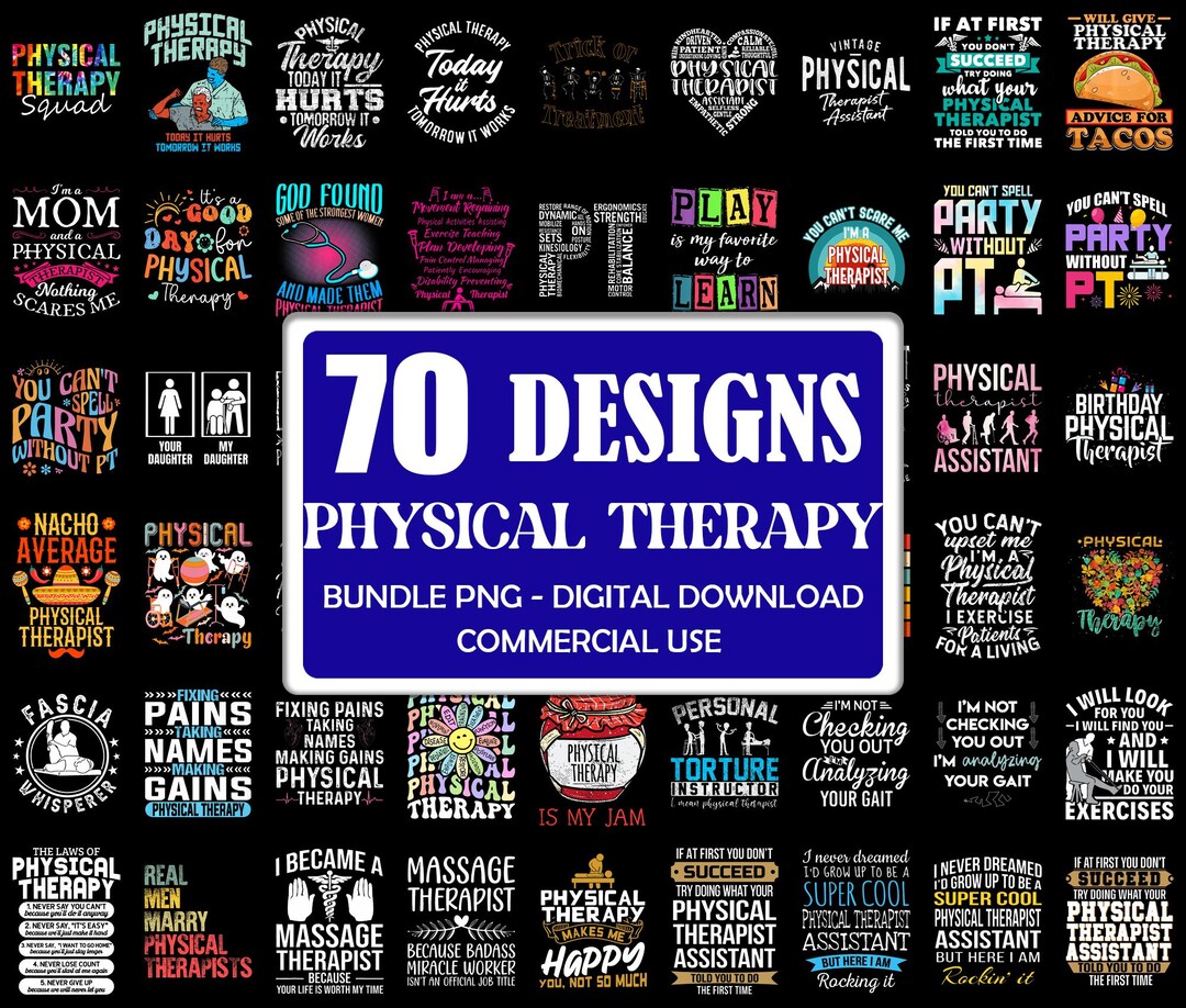 70 Designs Physical Therapist Bundle Png, Occupational Therapy Png ...