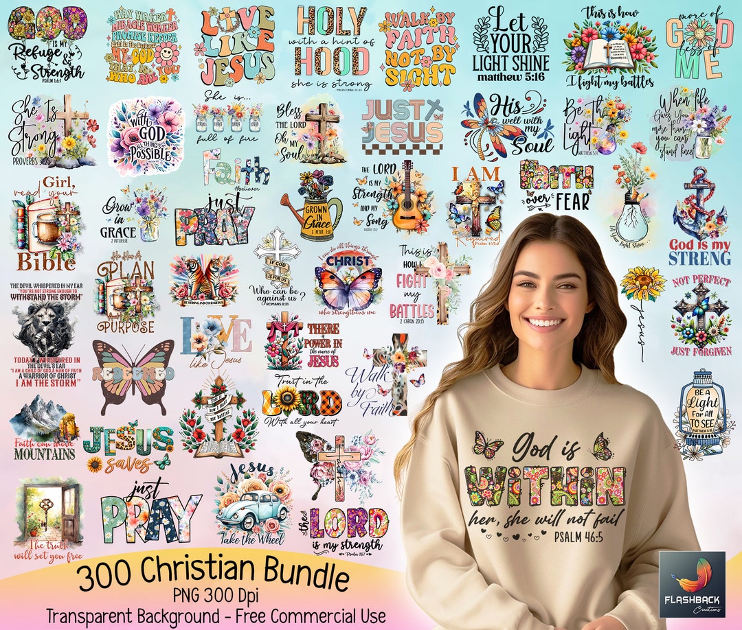 300 Designs Christian Bundle Png, Jesus Png Sublimation, Faith Bundle ...
