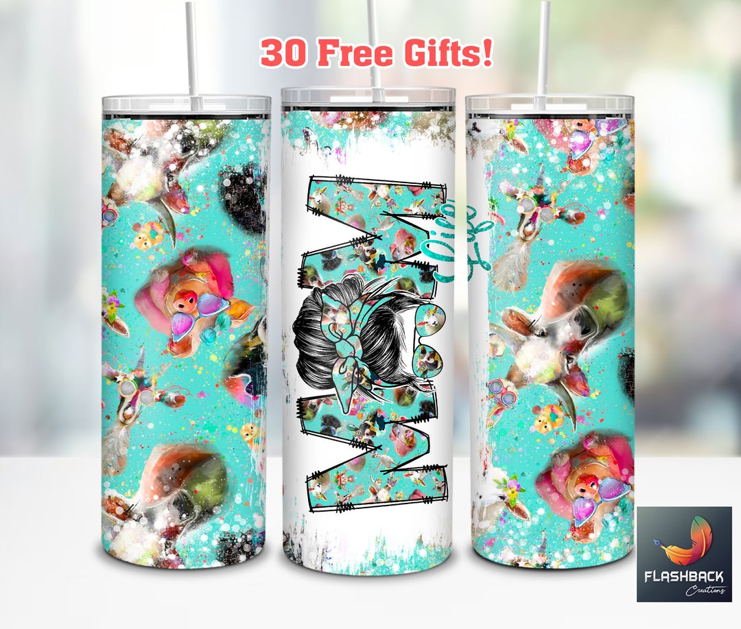 Farm Mom Life 20 Oz Skinny Tumbler Png Design Mothers Day Straight