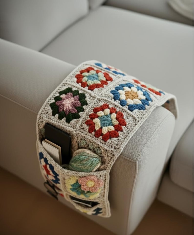 Crochet Sofa Organizer Pattern: Versatile Pocket Bag (digital Download ...