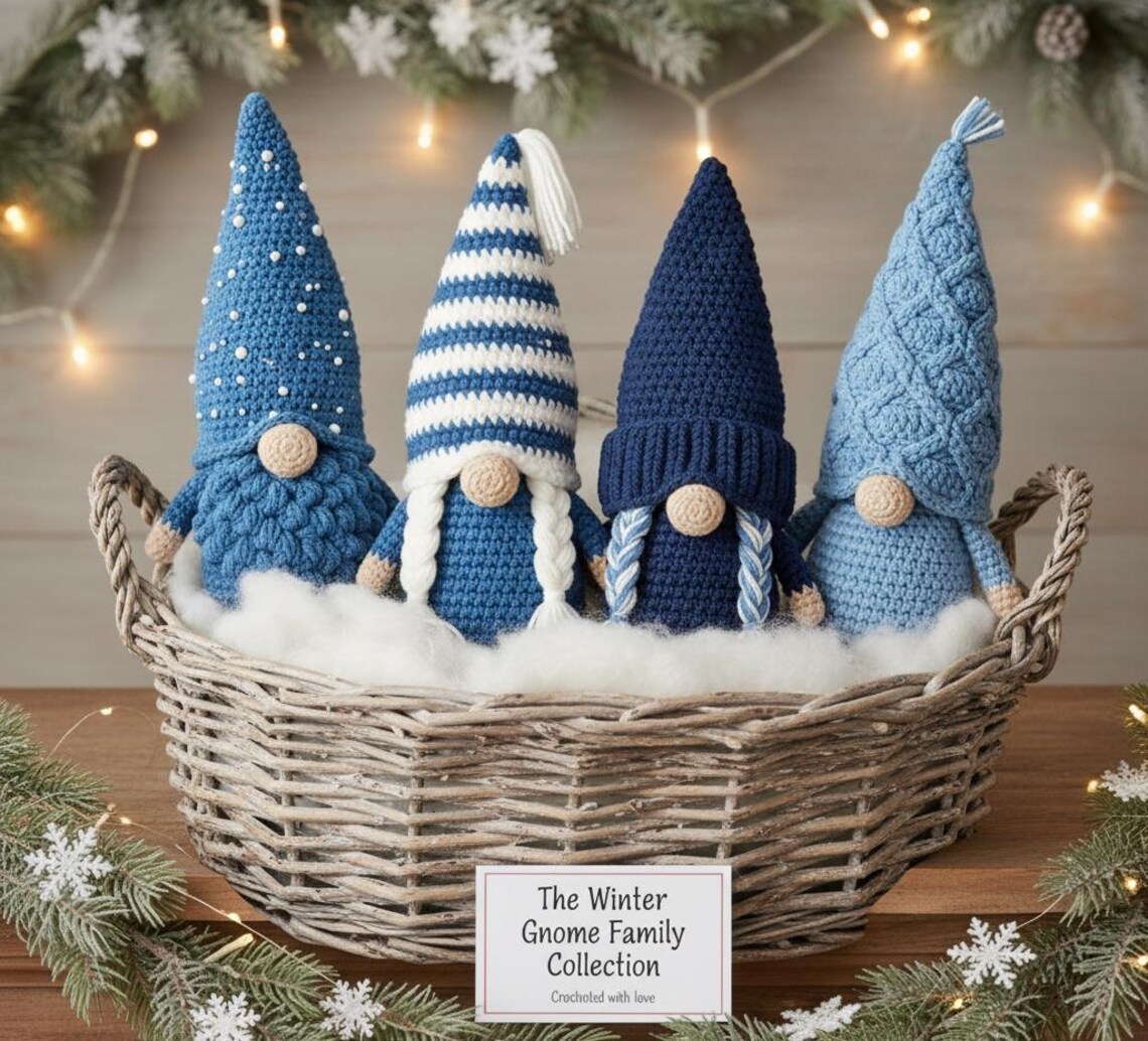The Winter Gnome Family Collection – Crochet Amigurumi Pattern (digital ...