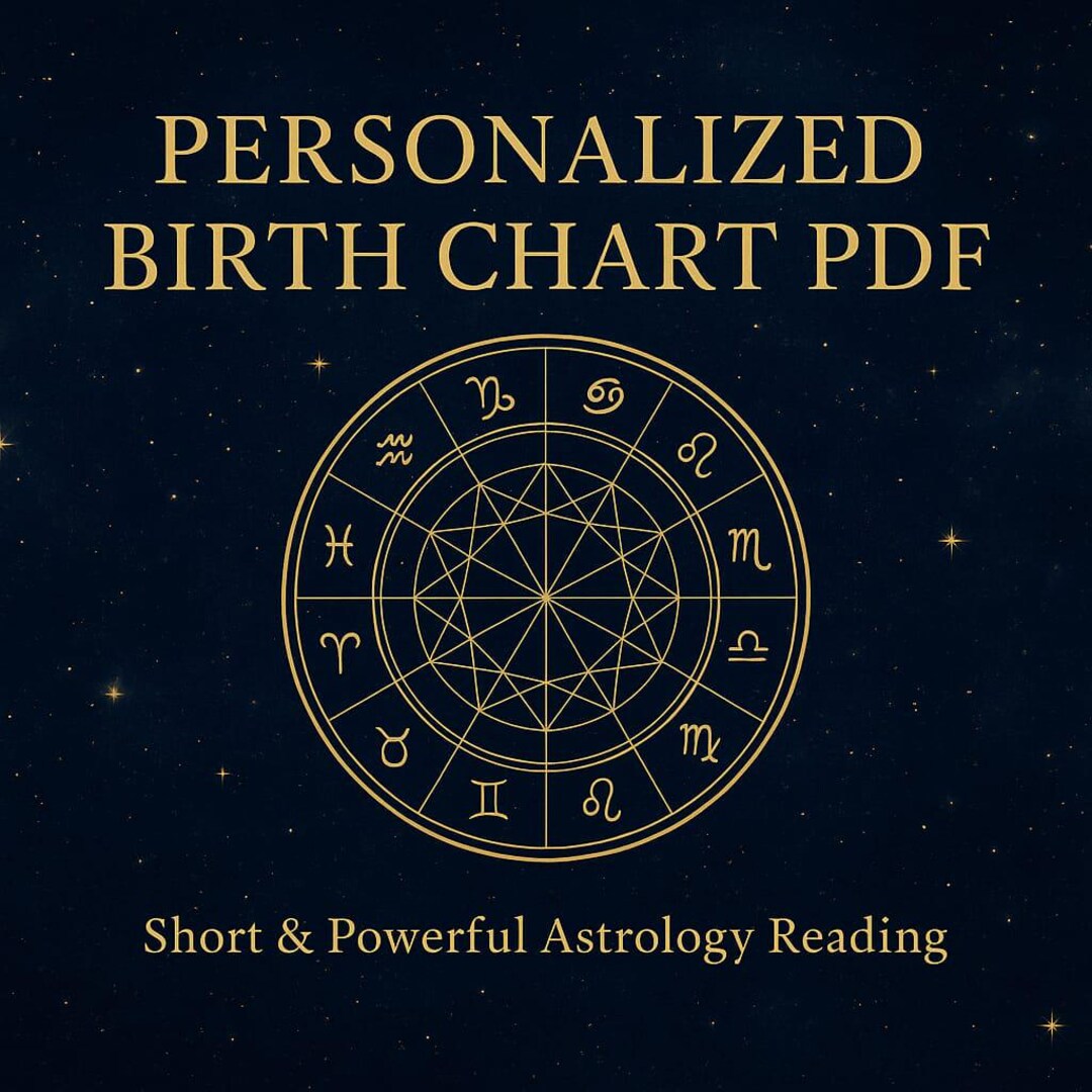 Personalized Birth Chart PDF | Short & Powerful Astrology Reading - Etsy