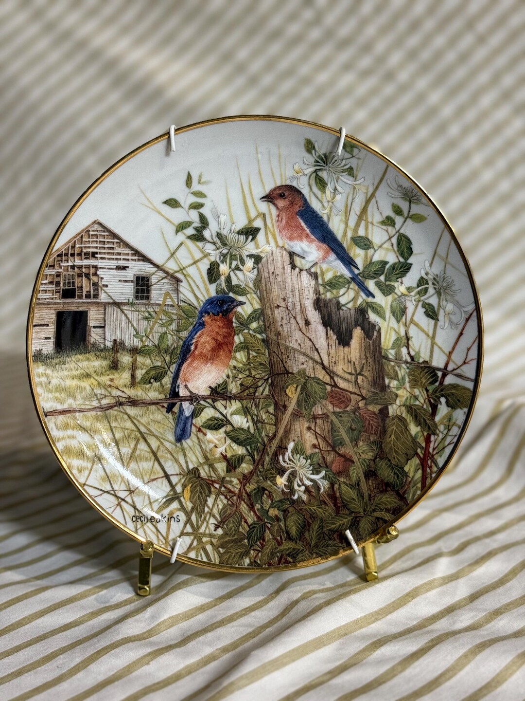 Franklin Mint the Old Barnyard Plate Limited Edition - Etsy