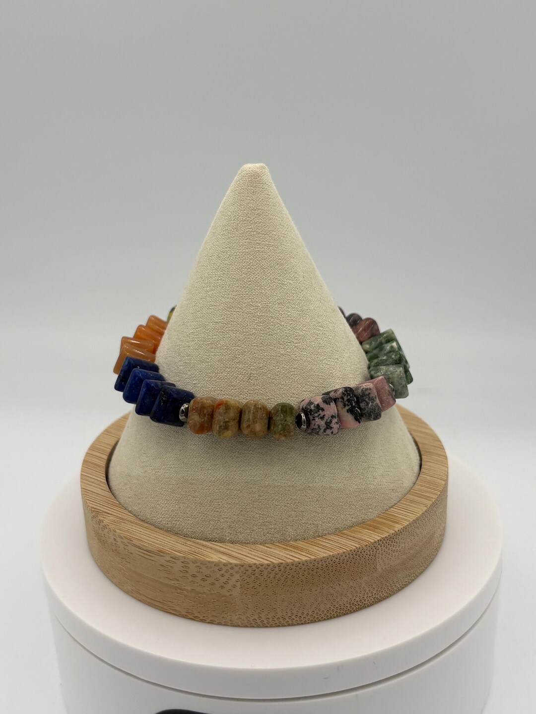 Multi Gemstone Color Block Bracelet - Etsy