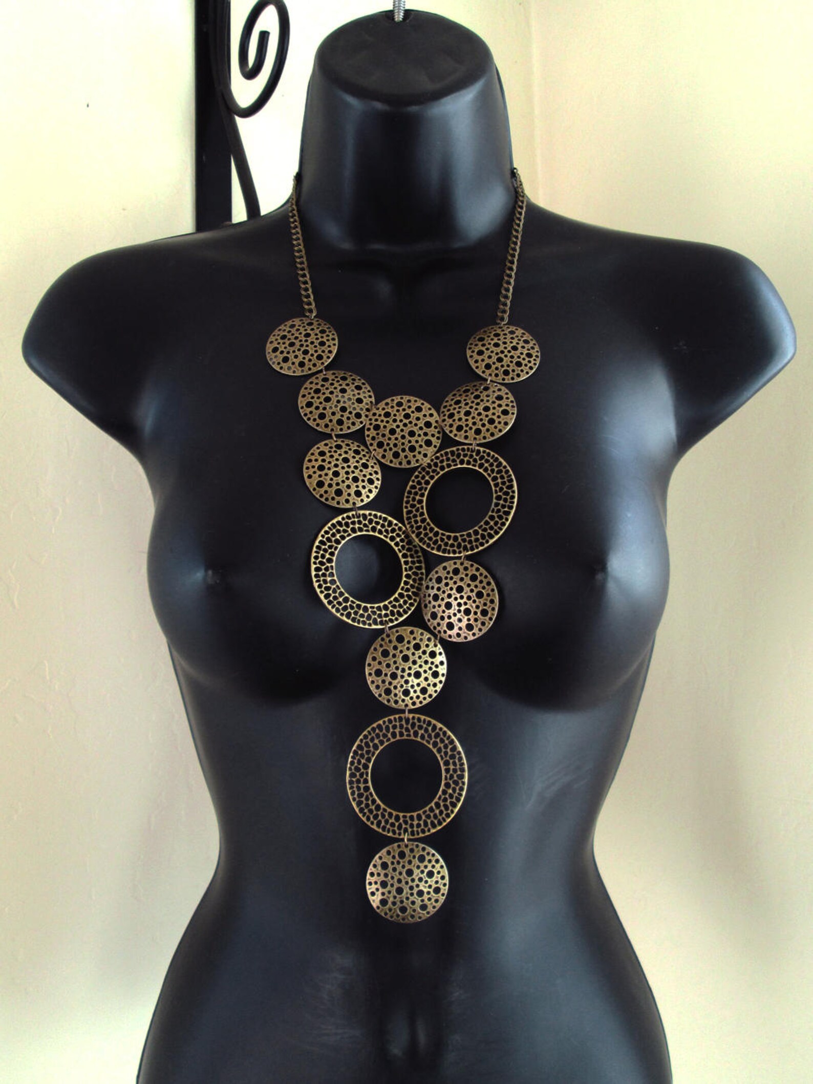 Statement Bib Necklace Modern Geometric Necklace - Etsy
