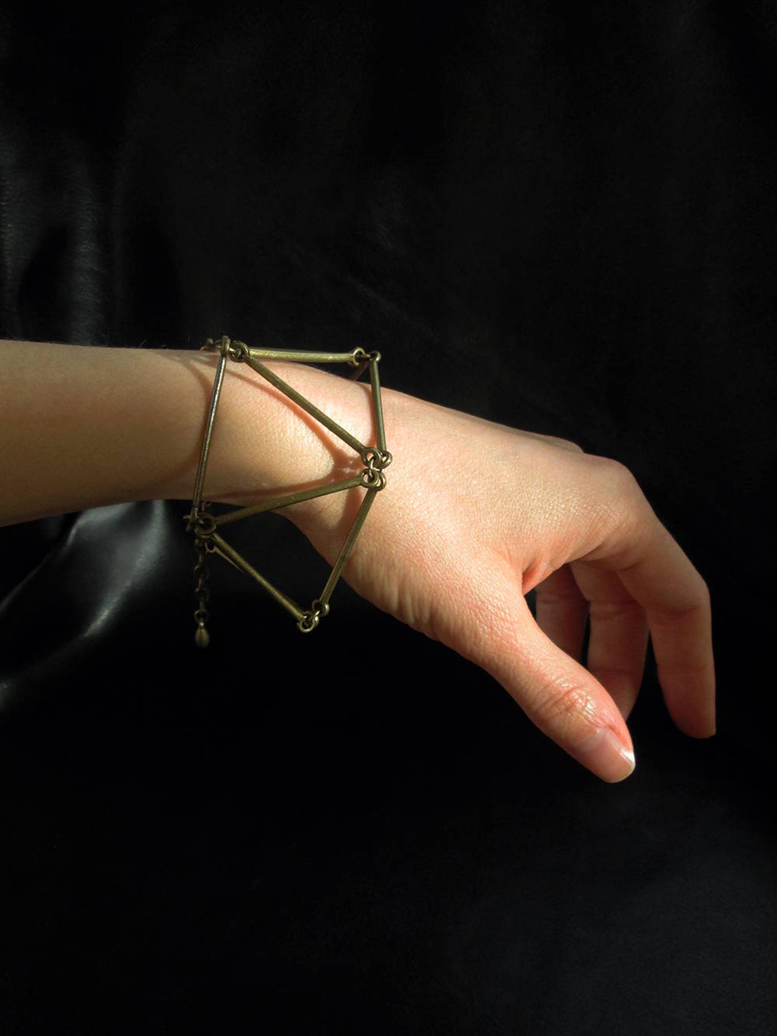 Geometric Minimalist Bracelet Modern Statement Link Bracelet | Etsy