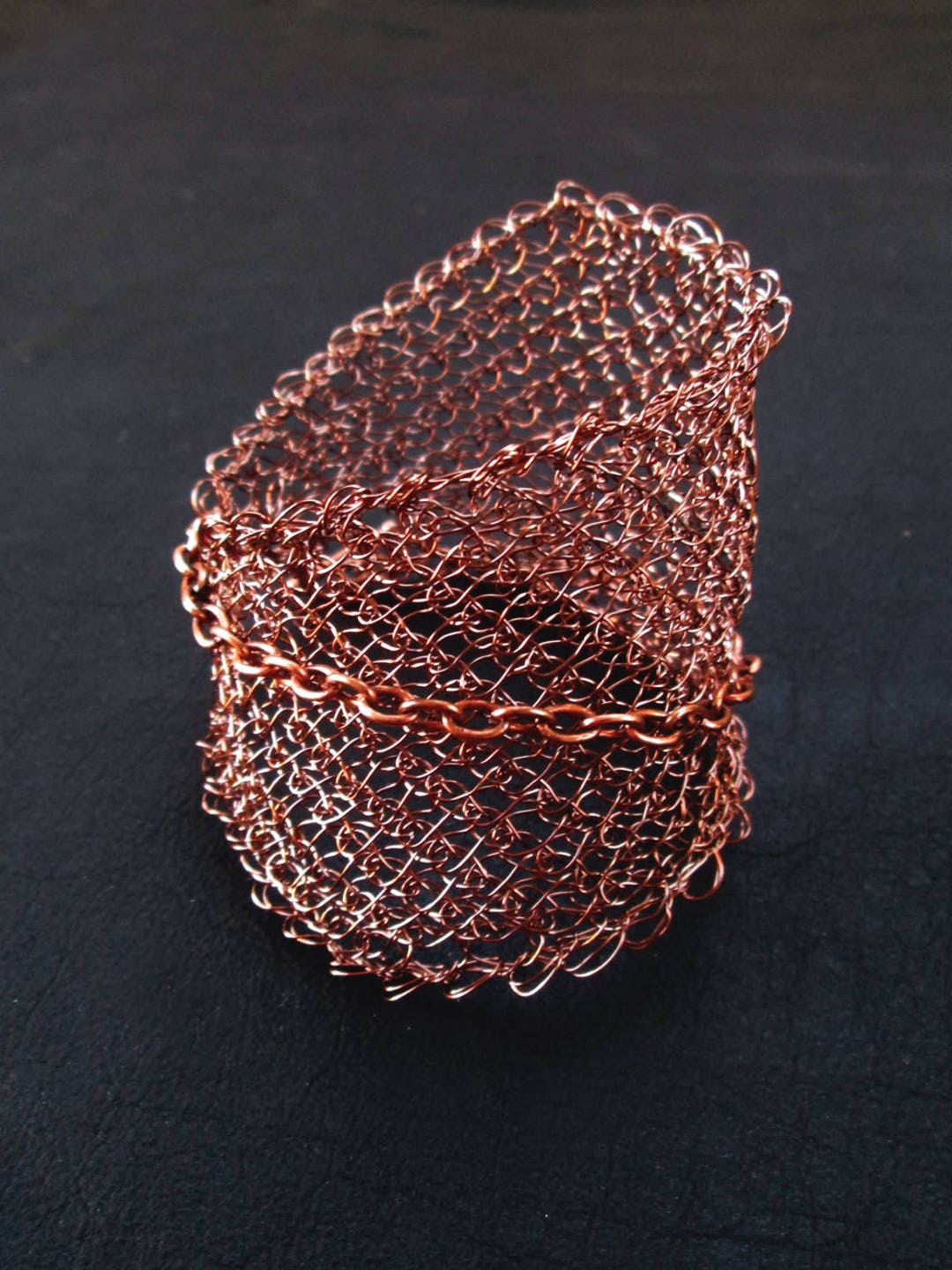 Wire Crochet Bracelet, Wide Modern Asymmetric Statement Cuff - Etsy