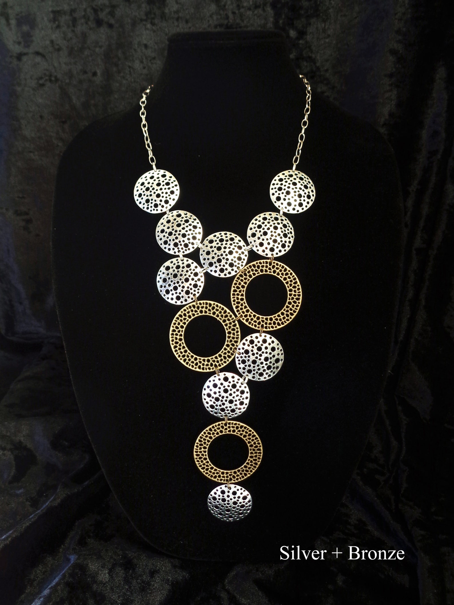 Statement Bib Necklace, Modern Geometric Runway Necklace - Etsy