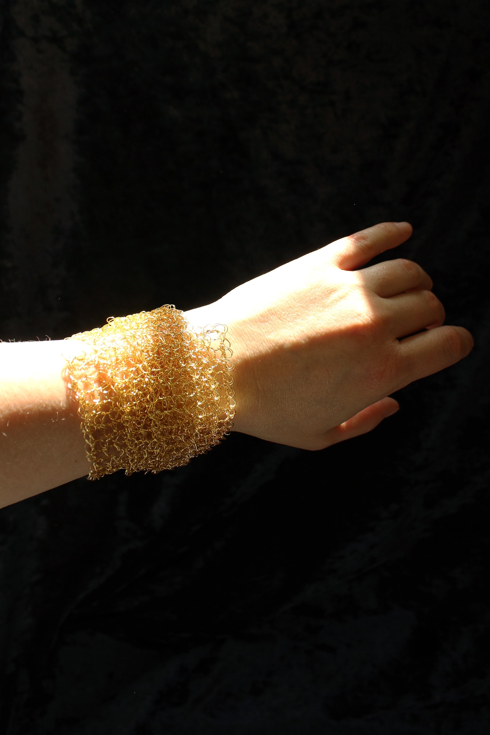 Wire Crochet Collar Necklace, Asymmetric Wire Mesh Choker, Modern ...