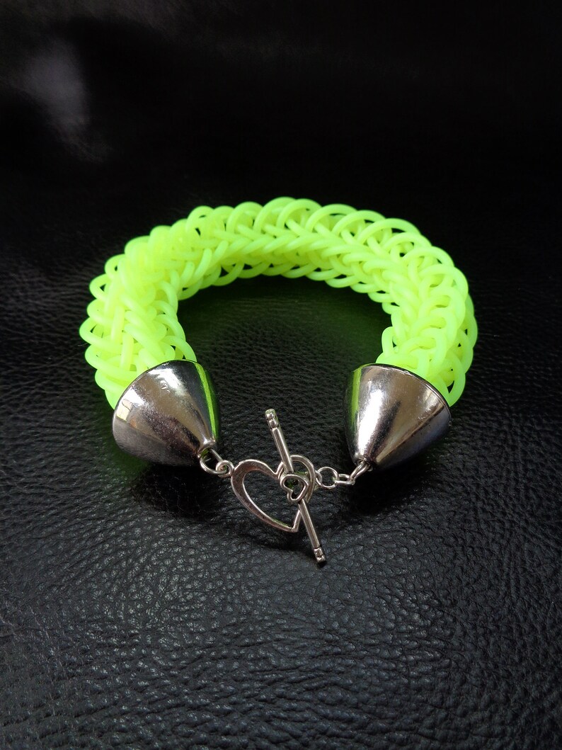 Neon Yellow Bracelet Statement Modern Boho Bracelet | Etsy