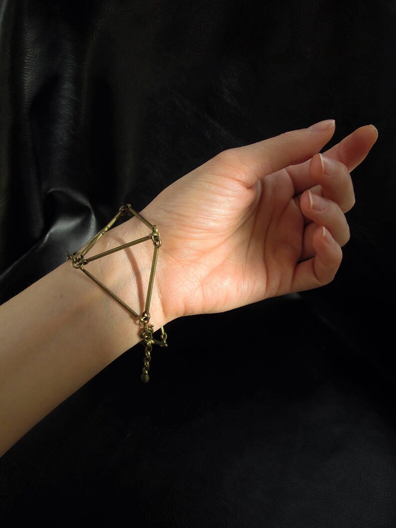 Geometric Minimalist Bracelet Modern Statement Link Bracelet | Etsy
