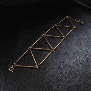 Geometric Minimalist Bracelet, Modern Statement Link Bracelet - Etsy