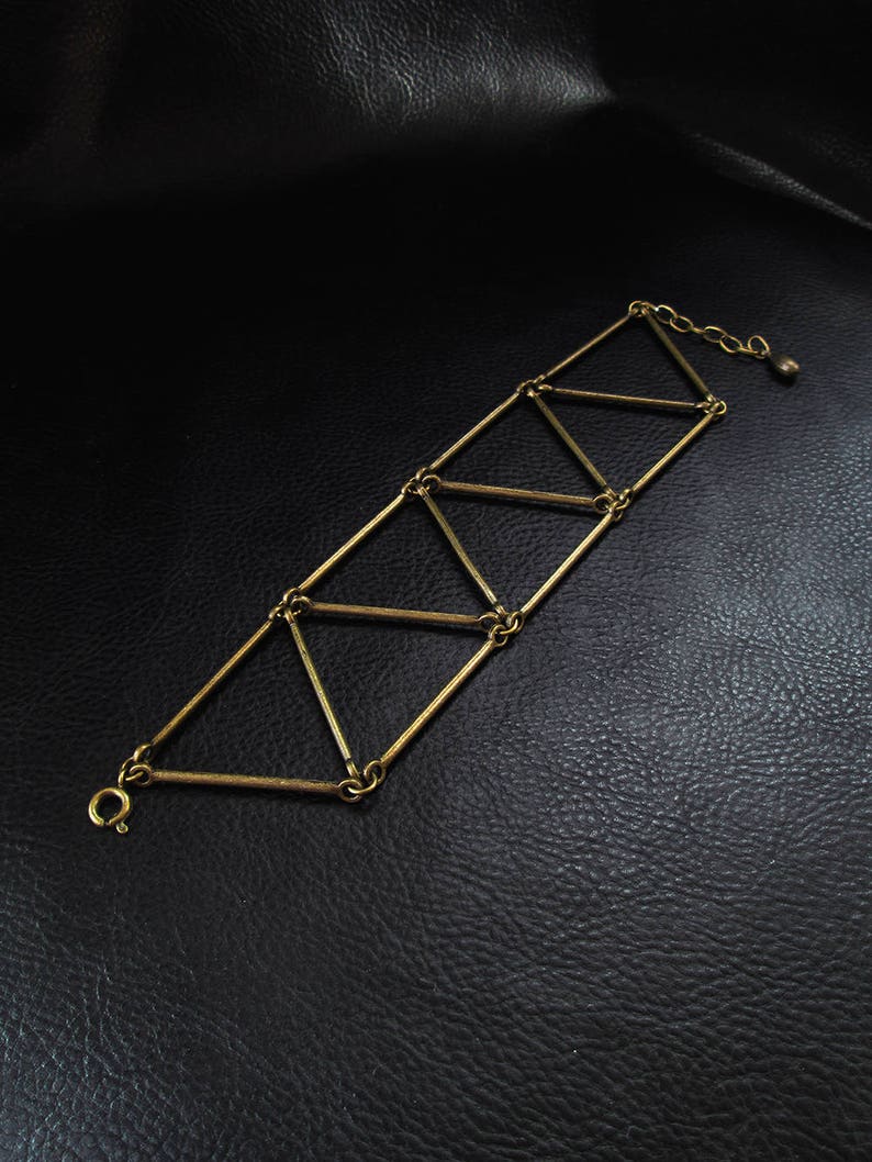 Geometric Minimalist Bracelet Modern Statement Link Bracelet | Etsy