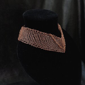 Wire Crochet Choker, Minimalist Wire Mesh Choker, Modern Collar ...