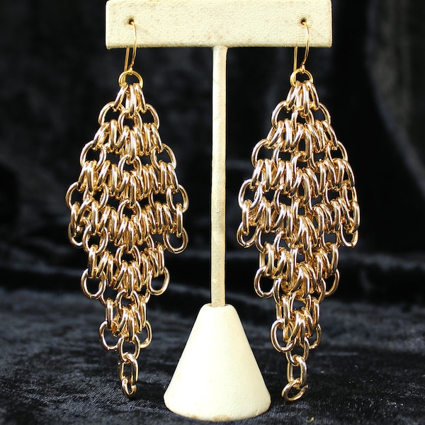 Chainmail Earrings - Etsy