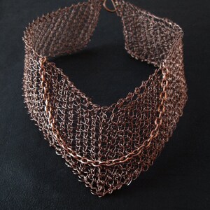 Wire Crochet Choker, Minimalist Wire Mesh Choker, Modern Collar ...