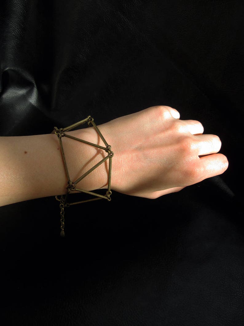 Geometric Minimalist Bracelet Modern Statement Link Bracelet | Etsy