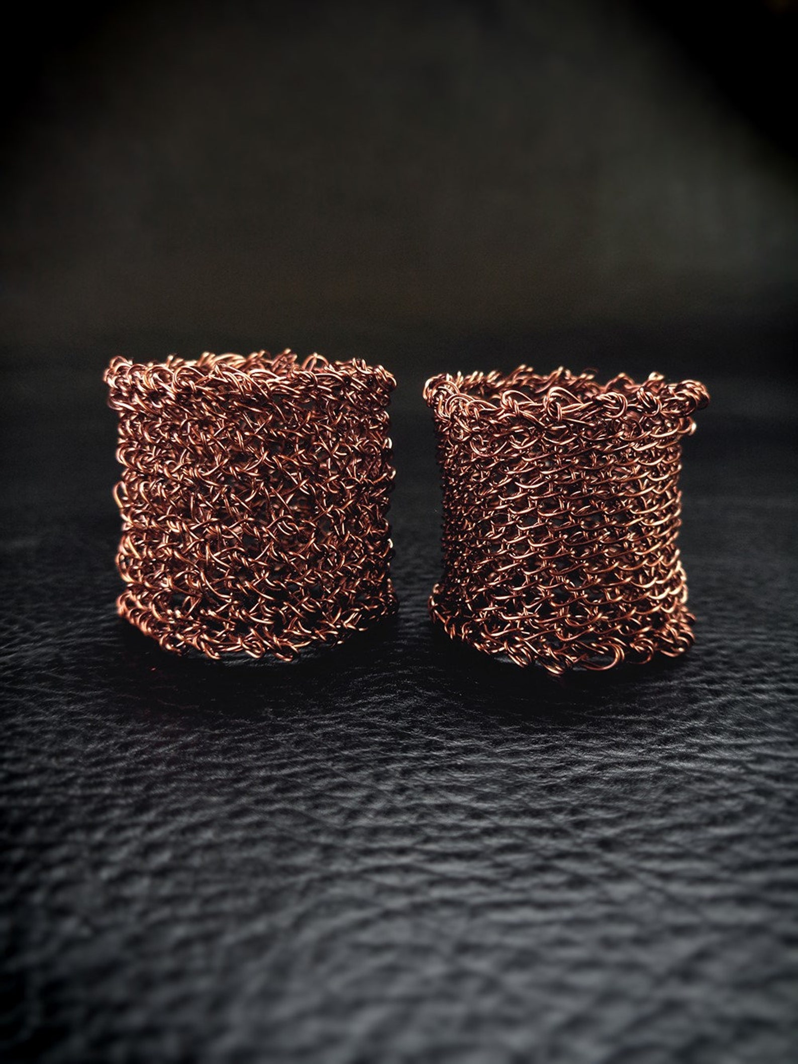 Wire Crochet Ring Statement Copper Wire Mesh Band Ring | Etsy