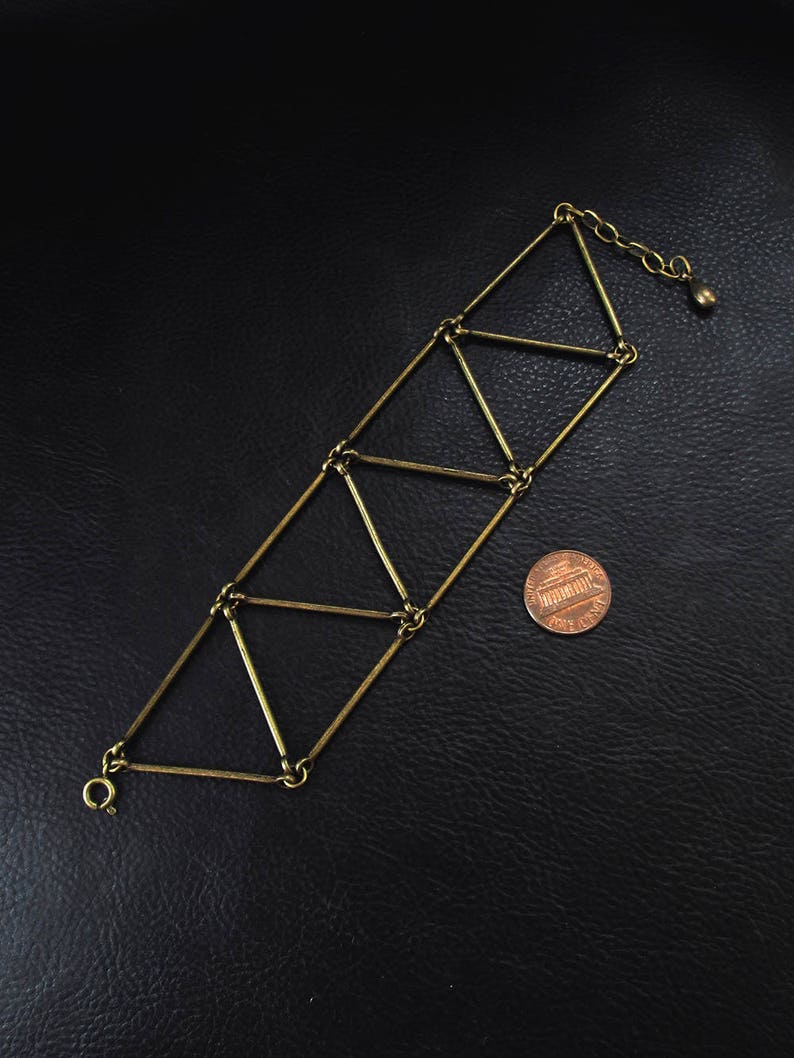 Geometric Minimalist Bracelet Modern Statement Link Bracelet | Etsy