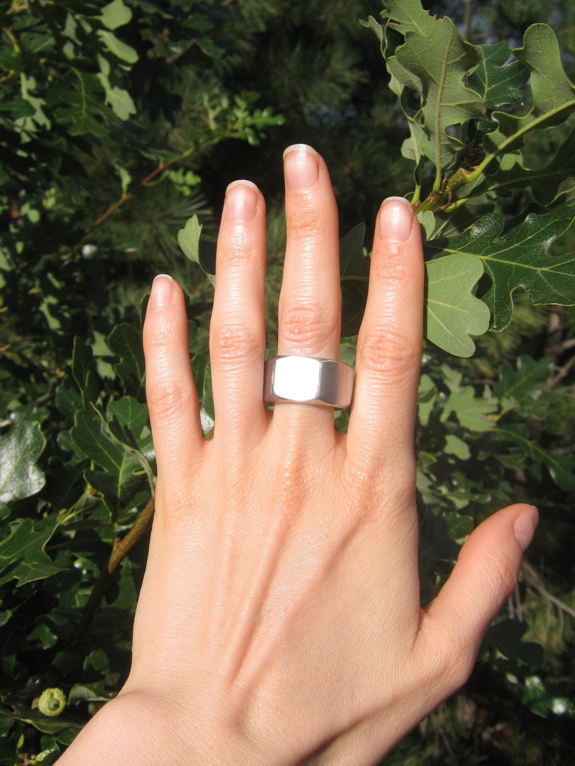 Hex Nut Ring Modern Industrial Geometric Stainless Steel | Etsy