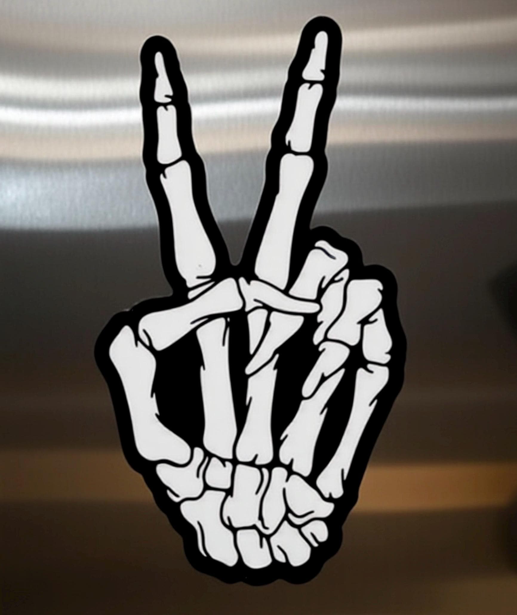 Skeleton Peace Sign Hand Magnet | Spooky Fridge Magnet | Goth Halloween ...
