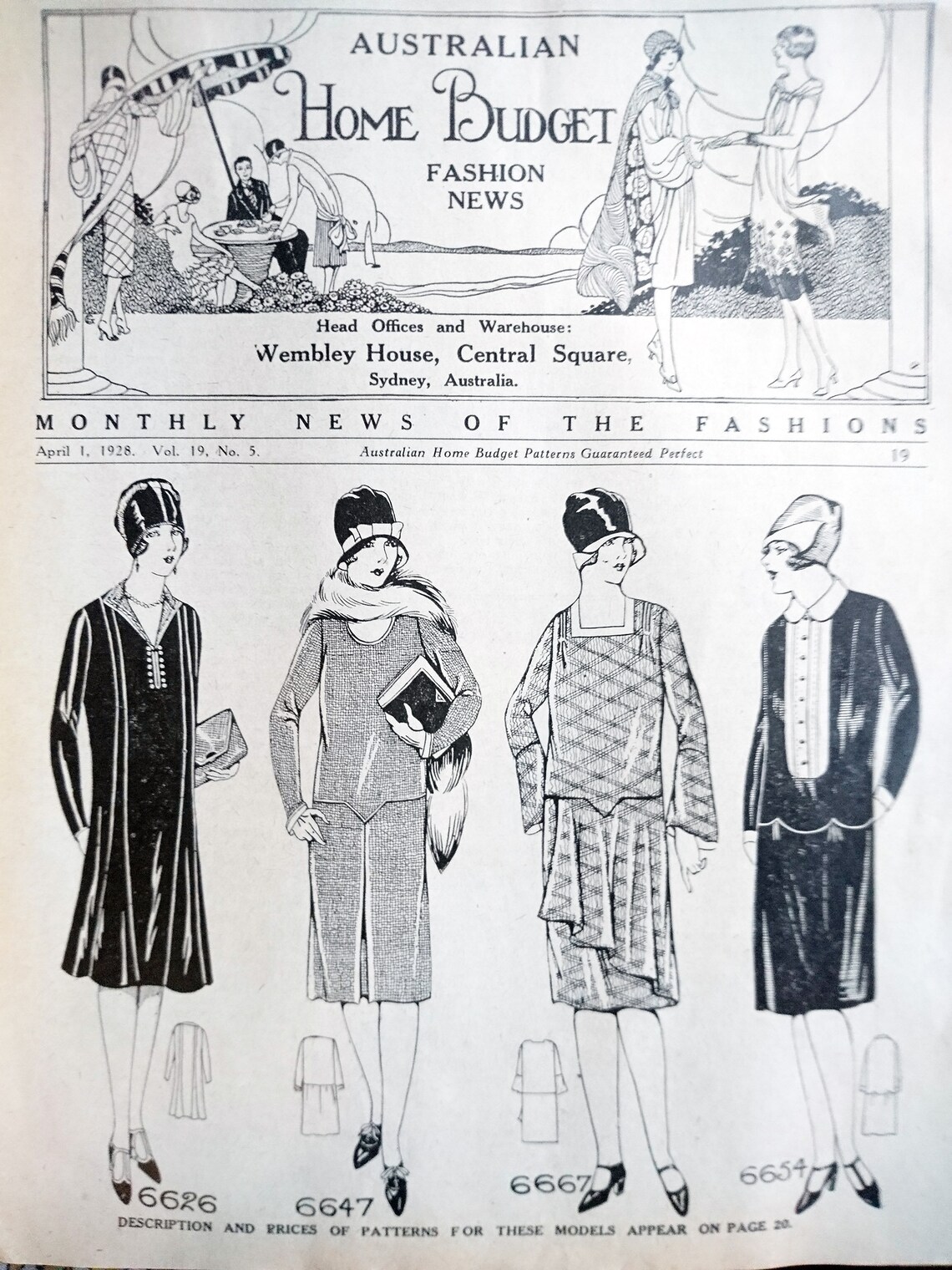 1920s Women's Dress & Coats Vintage Sewing Patterns With - Etsy