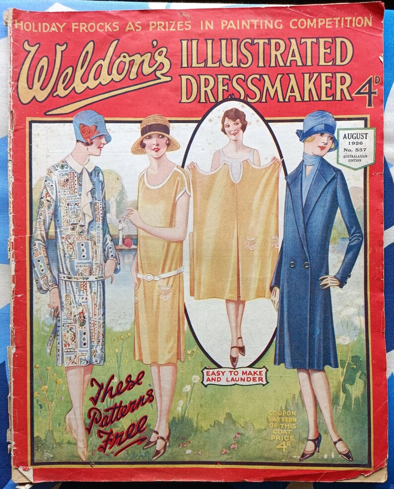 1920s Women's Dresses Vintage Sewing Patterns With Rare Weldon's ...