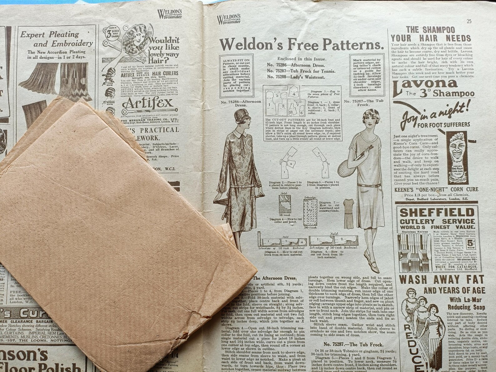 1920s Women's Dresses Vintage Sewing Patterns With Rare Weldon's ...