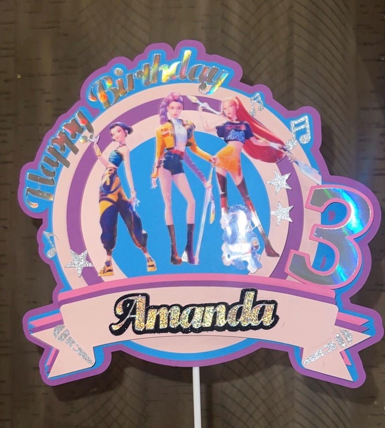 K-pop Demon Hunters Cake Topper - Etsy Canada