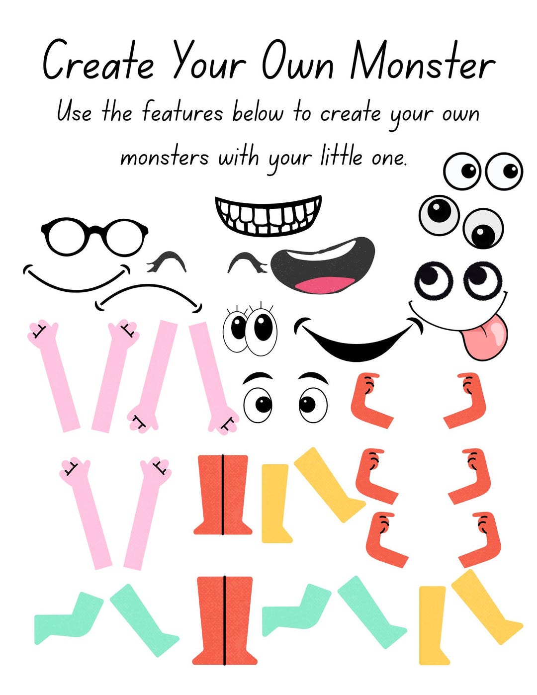 Printable Craft Kit for Toddlers - Ages 2-8 - Etsy