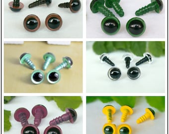 12mm Safety Cat Eyes Plastic Doll Eyes / Toy Eyes 20 Pairs 9 Colors - Etsy