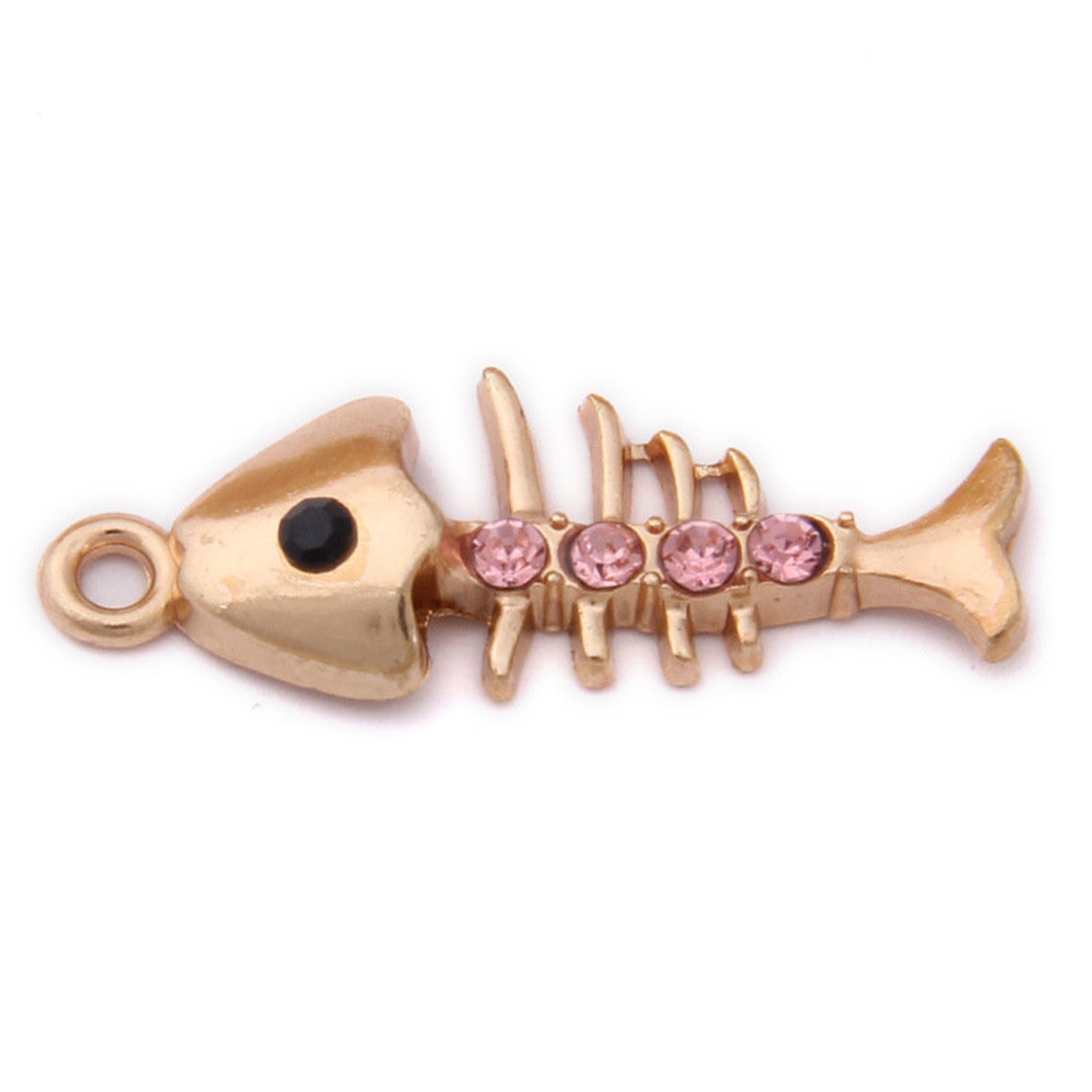 10PCS Alloy Enamel Drop Oil Cute Fish Bone Pendant DIY - Etsy