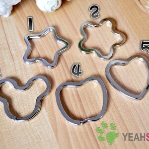 Antique Brass / Silver Key Rings DIY Keychain Accessories Metal Key ...