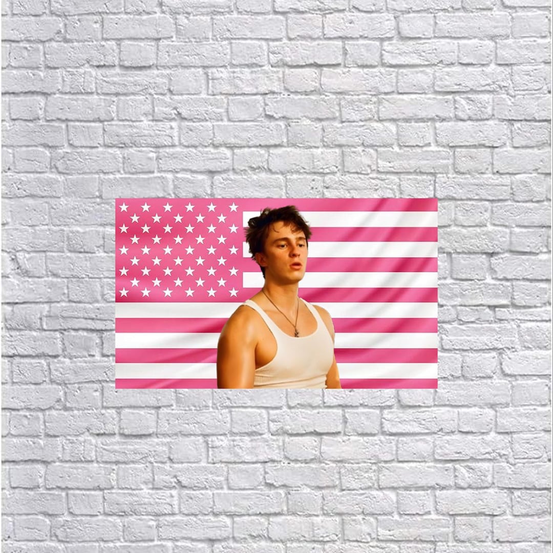 Rafe Cameron Pink American Flag Tapestry – Outer Banks Wall Art ...