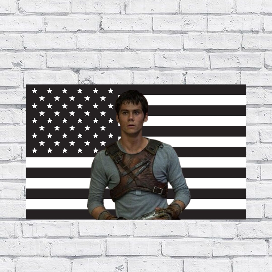 Black American Flag Thomas Maze Runner Tapestry – Movie Wall Art ...