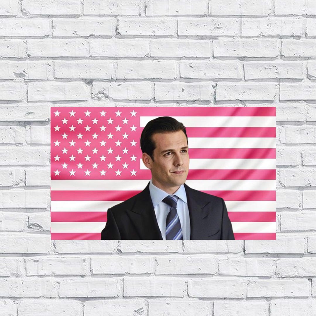 Pink American Flag Harvey Specter Tapestry – TV Show Wall Art ...