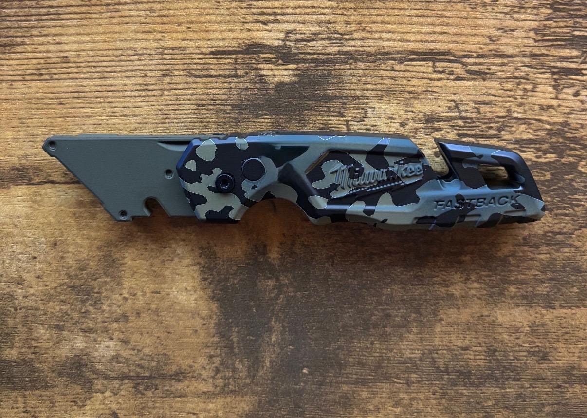 Fully Custom 6in1 Milwaukee Fastback Screwdriver Box Cutter: Damascus ...