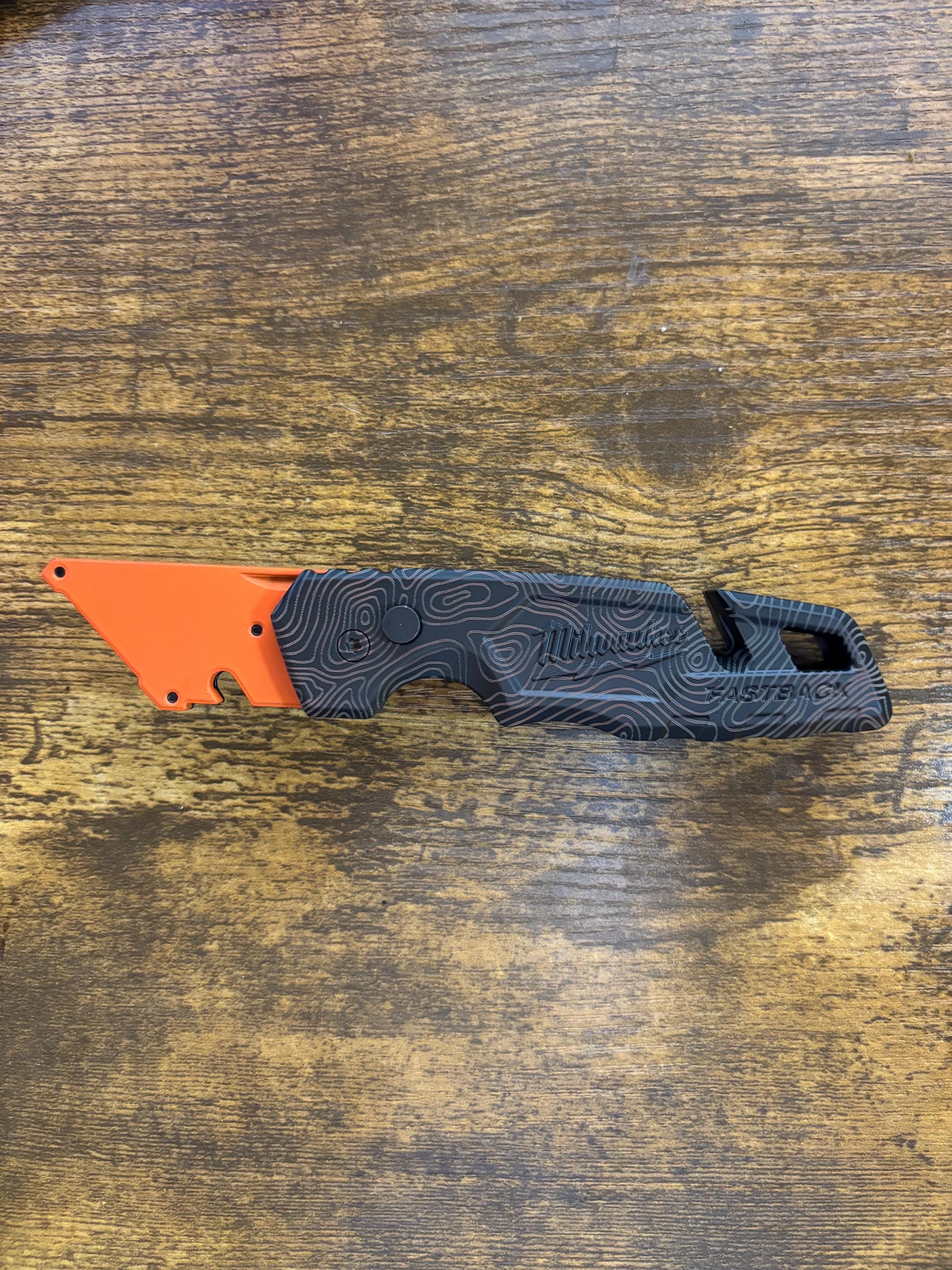 Fully Custom 6in1 Milwaukee Fastback Screwdriver Box Cutter: Damascus ...