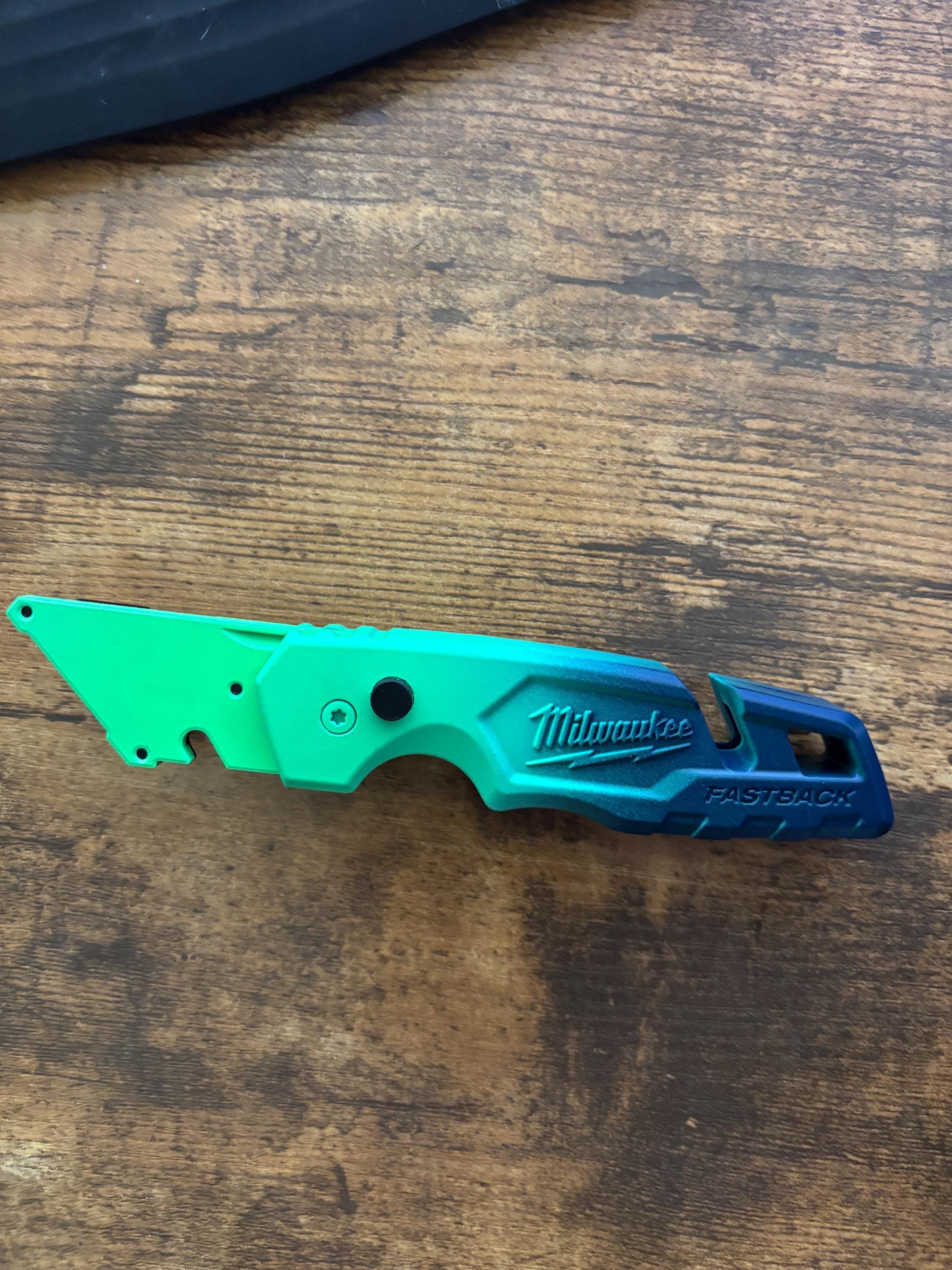 Fully Custom 6in1 Milwaukee Fastback Screwdriver Box Cutter: Damascus ...