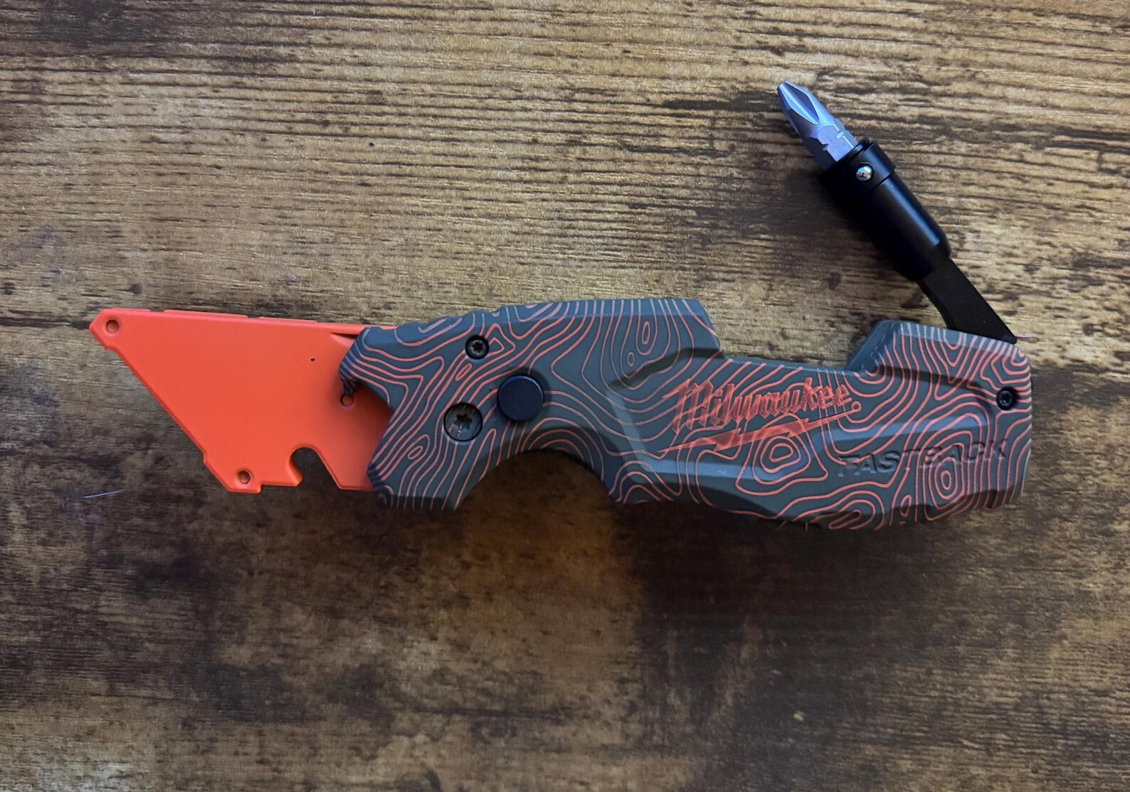 Fully Custom 6in1 Milwaukee Fastback Screwdriver Box Cutter: Damascus ...